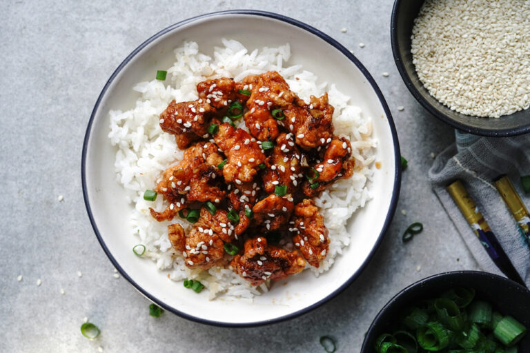 Crispy Sesame Chicken with Asian Sauce - The Kitchen Community