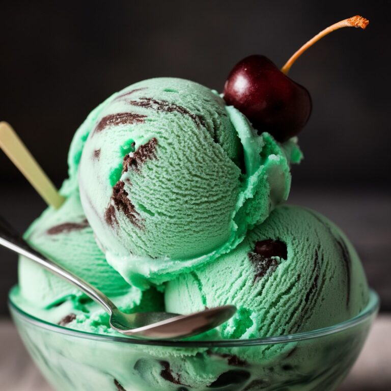 Mint Chocolate Chip Ice Cream - The Kitchen Community