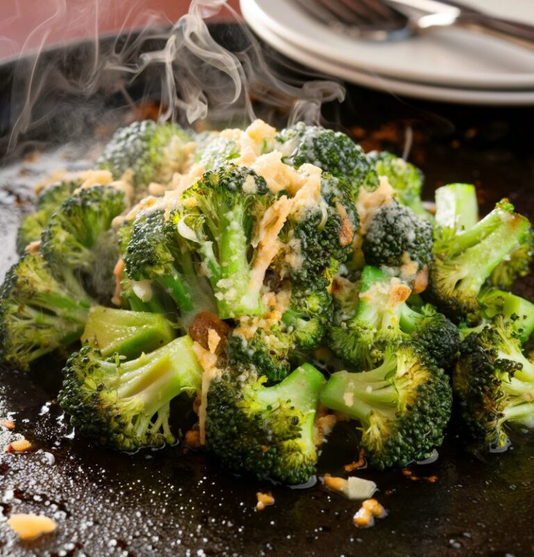Garlic Parmesan Broccoli - The Kitchen Community